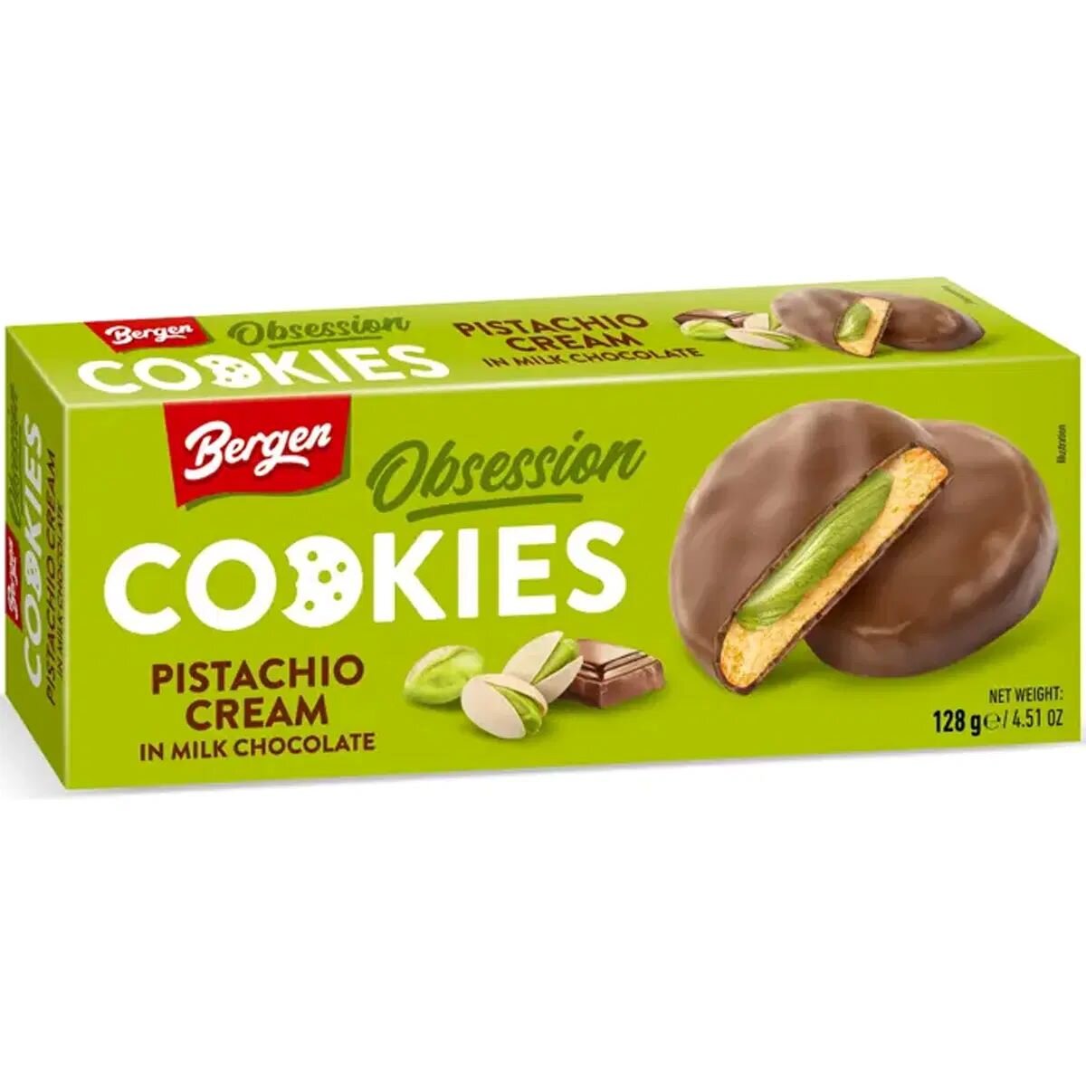 Bergen Obsession Pistachio Milk Chocolate 128g